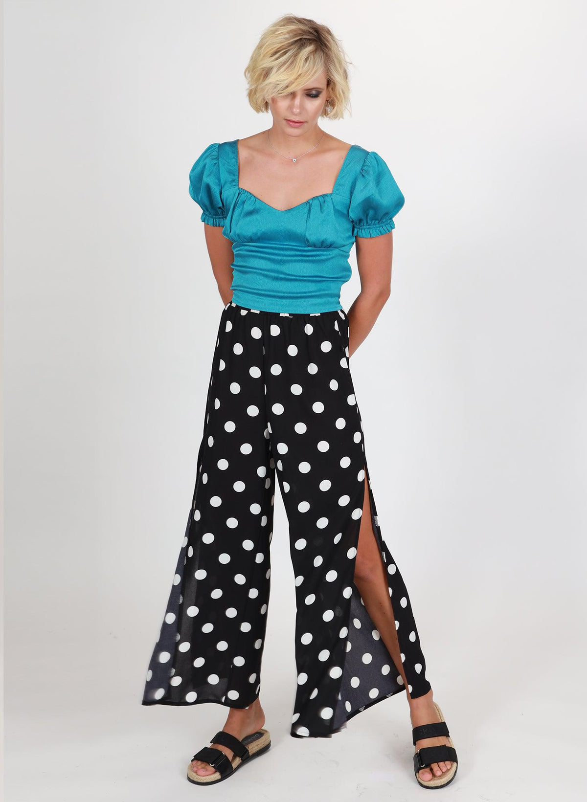 Split Pant | Black & White Polka Dot | Federation